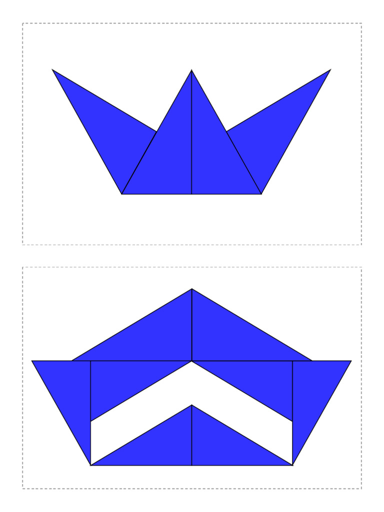 7 - Montessori Blue Constructive Triangles Design Cards | PDF
