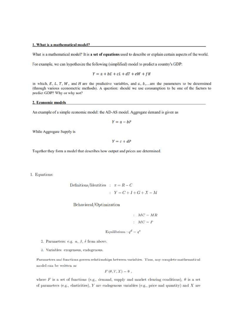 Economic Model Building Essentials | PDF | Economic Model | Economies