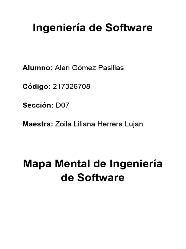 Mapa Mental Ing Software | PDF