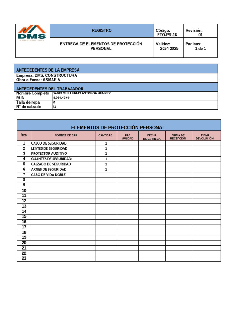 Entrega de EPP (3) (1) | PDF