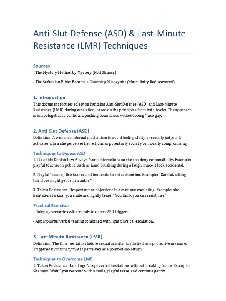 Navigating ASD and LMR in Escalation | PDF | Body Language ...