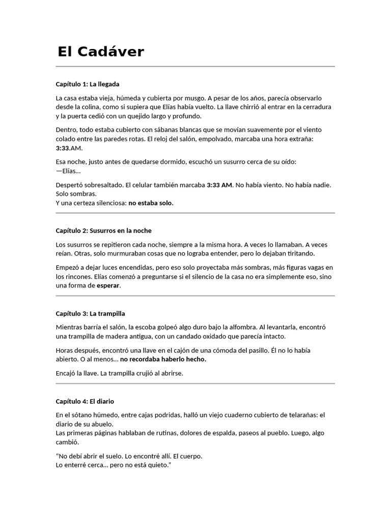 El misterio del cadáver en la casa | PDF