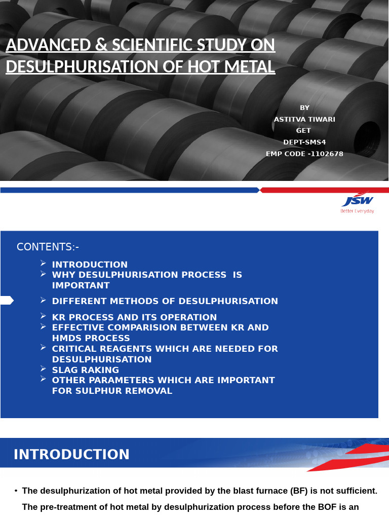 Desulphurisation Methods in Steel Plants | PDF | Steel | Sodium Carbonate