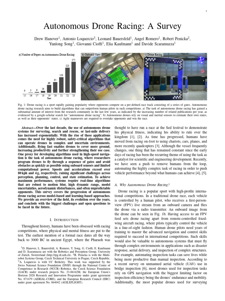Autonomous Drone Racing Overview | PDF | Unmanned Aerial Vehicle | Robotics