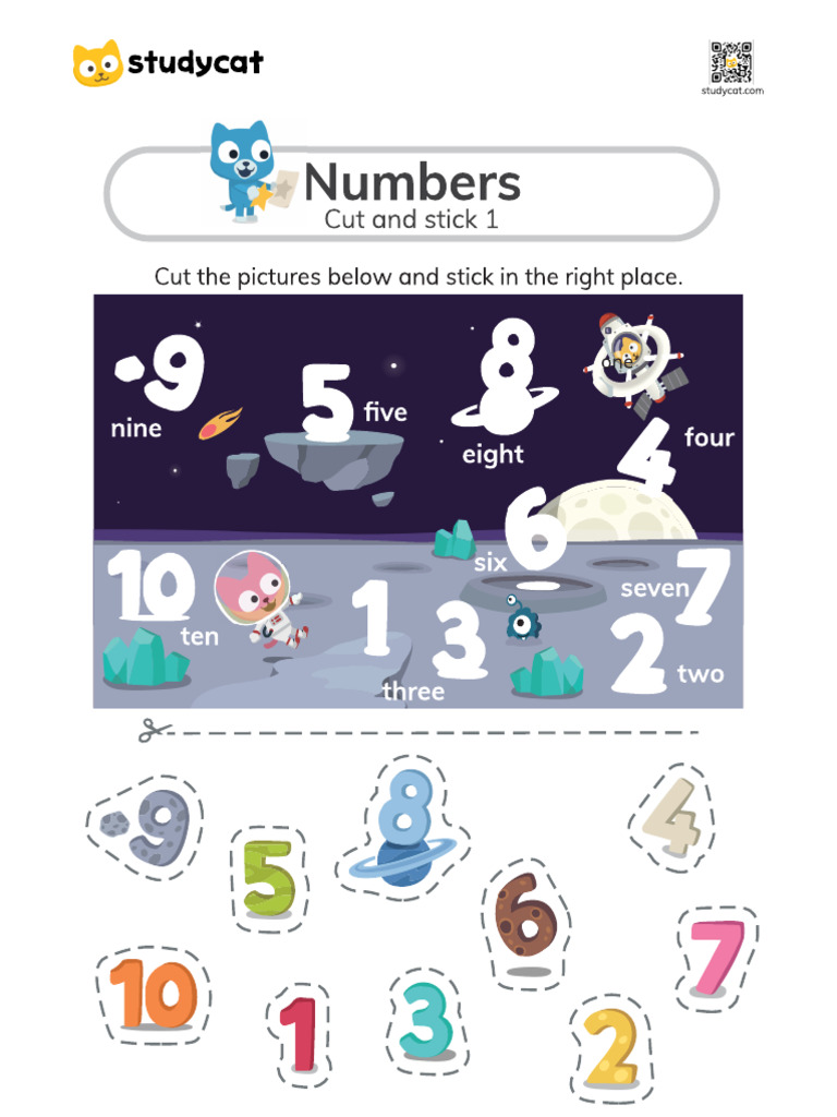 Worksheet Numbers Cut 1 | PDF