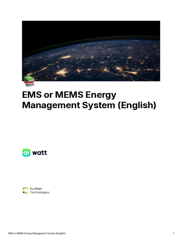 EMS or MEMS - Energy Management System - (English) - Ecowatt | PDF ...