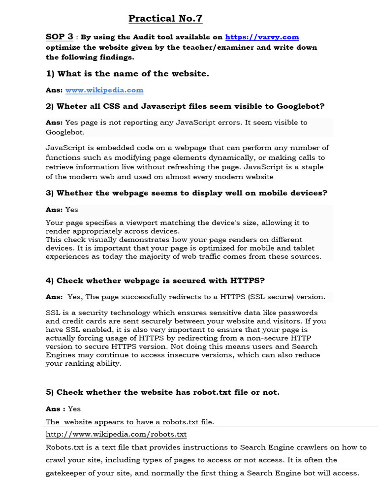 Practical No.7 | PDF