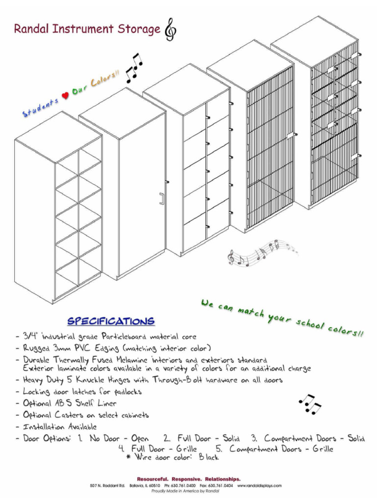 Music Cabinets for Instrument Storage | PDF | Trombone | Elementary ...