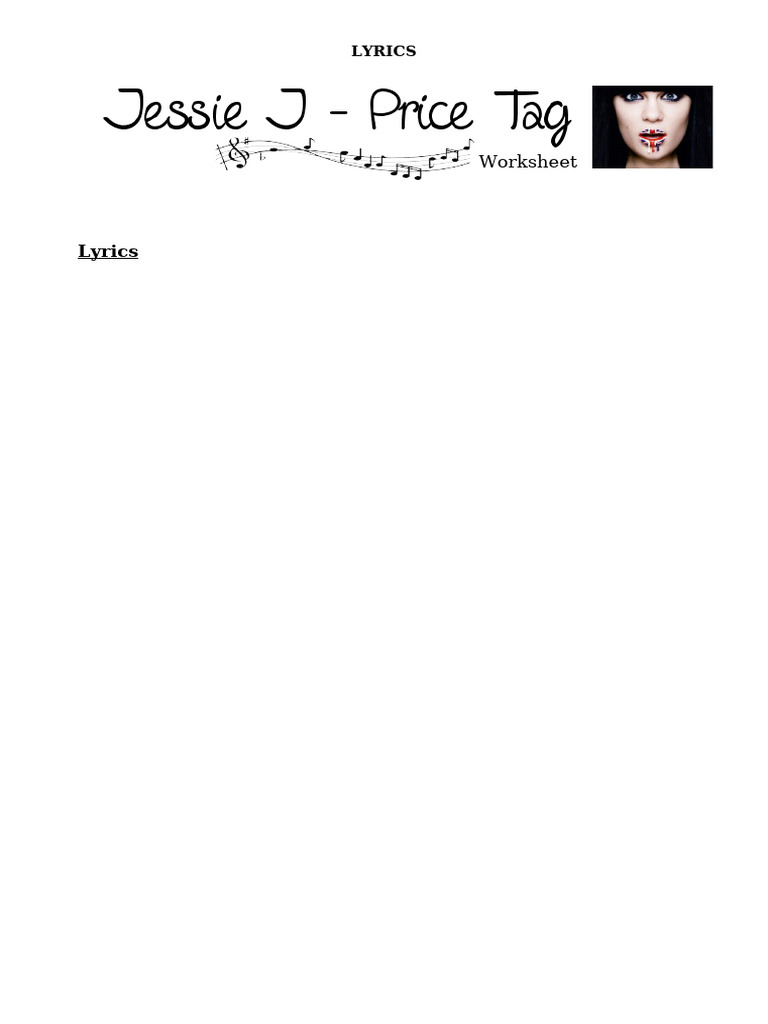 Price Tag Song Exercises | PDF