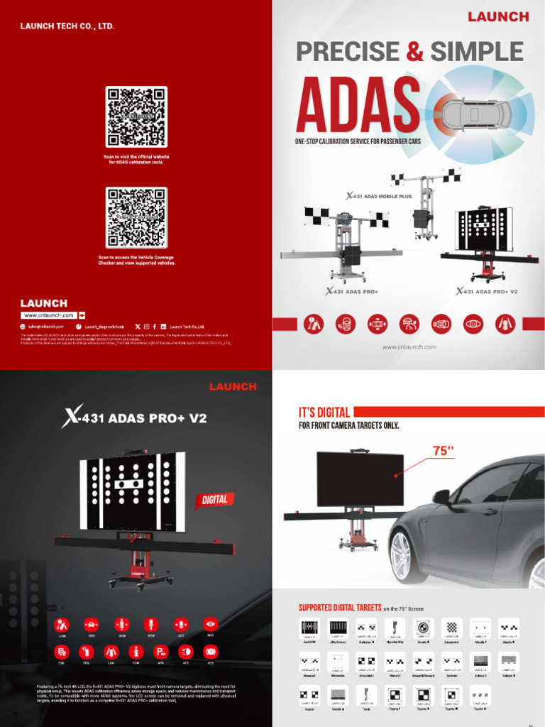 LAUNCH ADAS Calibration Tools Brochure | PDF