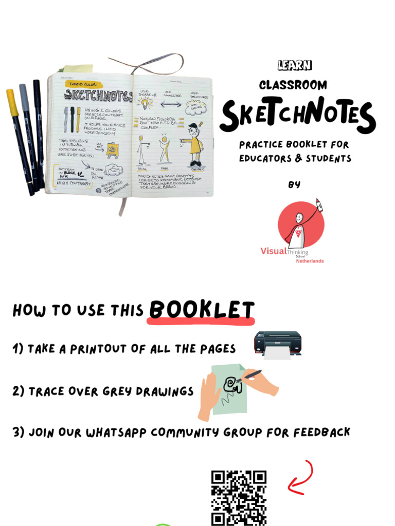 FREE Practice Booklet Classroom Sketchnotes | PDF | Drawing | Communication