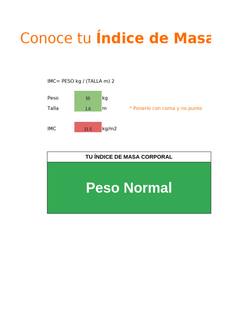 Act. Conoce Tu IMC | PDF
