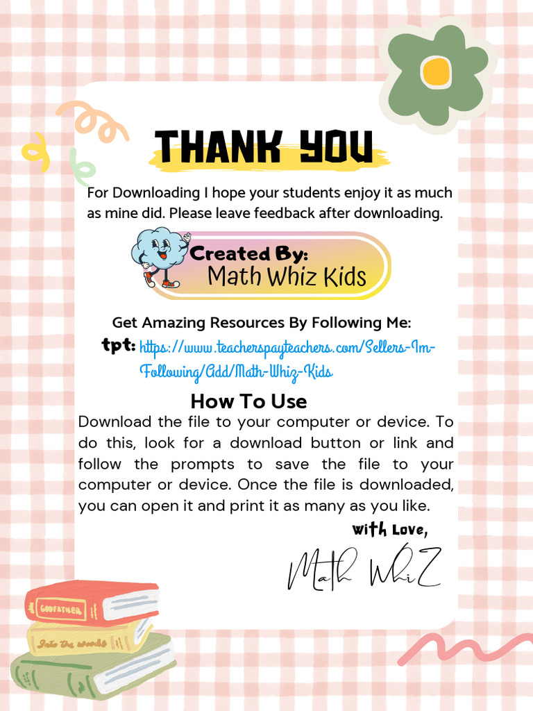 Thank You: Math Whiz Kids | PDF