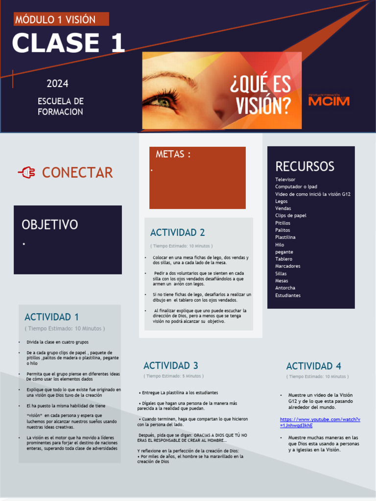 Actividades para Desarrollar Visión G12 | PDF | Jesús | Dios