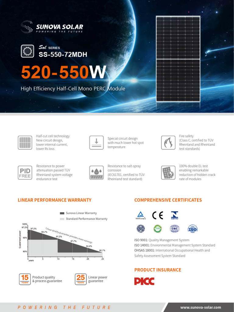 Sunova Solar Linear Performance Warranty | PDF | Electricity ...
