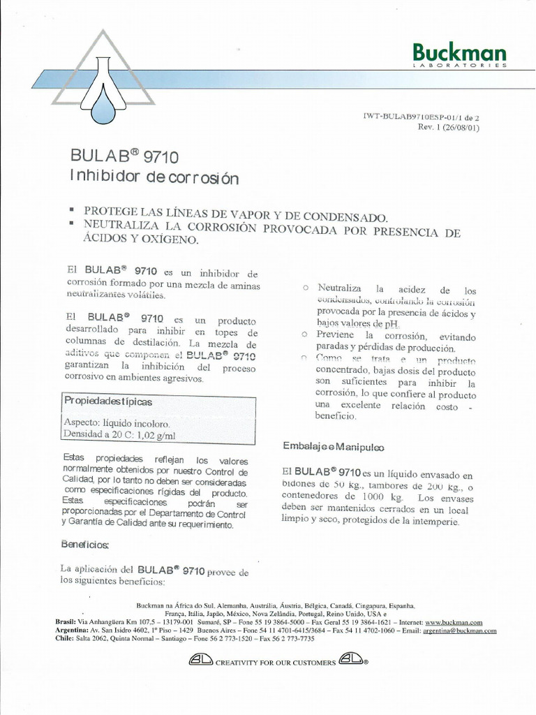 Fichas Tecnicas Buckman | PDF