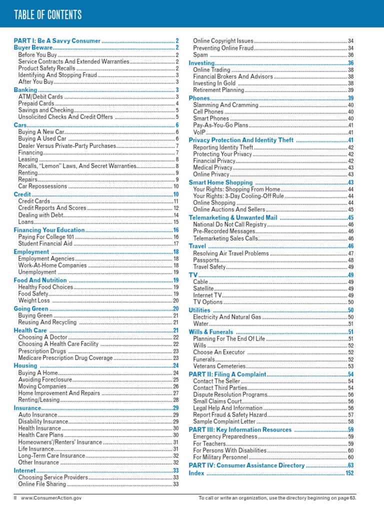 2011 Consumer Action Handbook | PDF | Overdraft | Debit Card