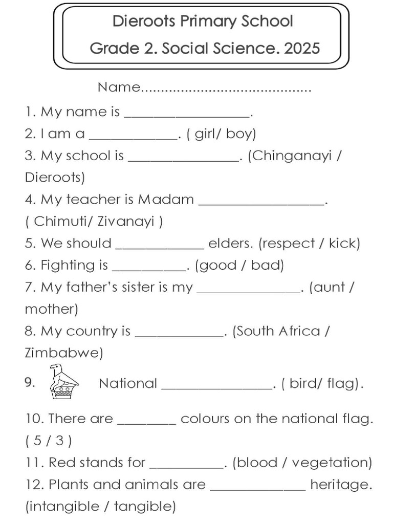 Die Roots, Social Science, Grade 2. | PDF