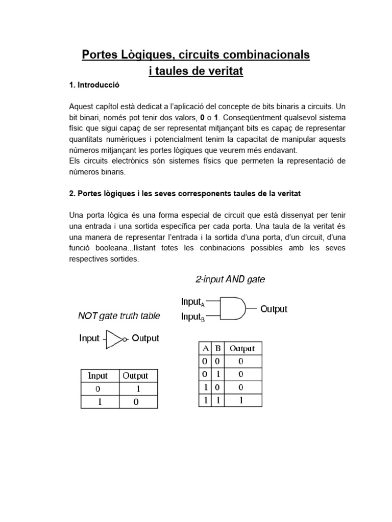 Portes Lògiques | PDF