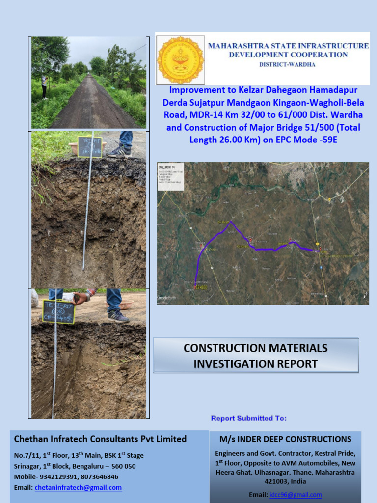 Construction Materials Investigation Report-59e, MSIDC | PDF | Road ...