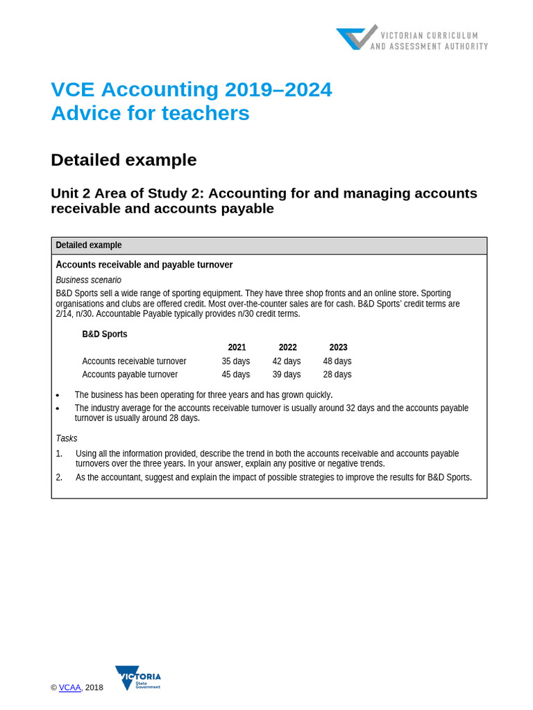 Unit 2 AoS 2 Detailed Example Acctg | PDF