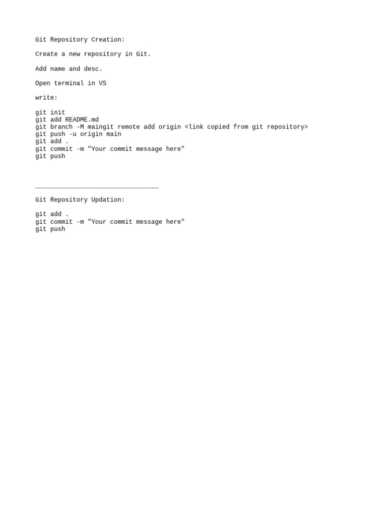 Git Repository Details | PDF