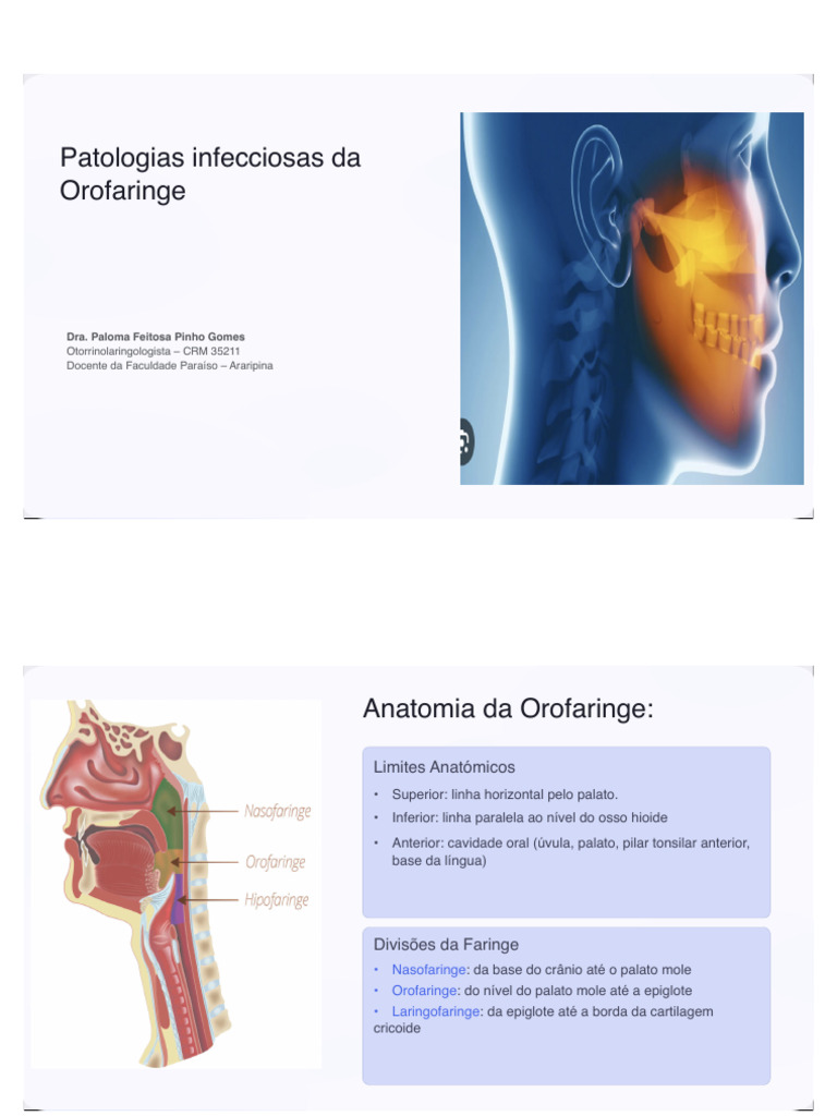 Anatomia e Patologias Da Orofaringe | PDF | Medicina Clínica | Remédio