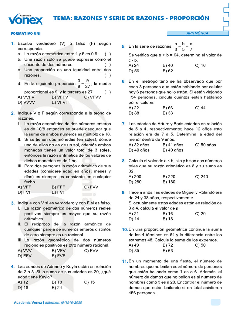 For Uni Ar S1 GC | PDF | Proporción | Número racional