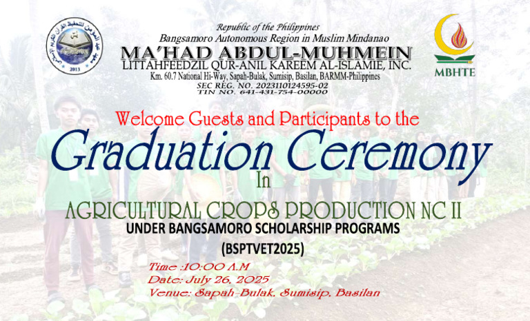 Tesda Graduation Tarp | PDF