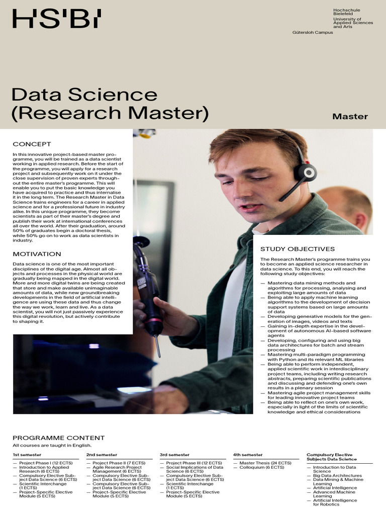 Research Master in Data Science Program | PDF | Science | Data Science