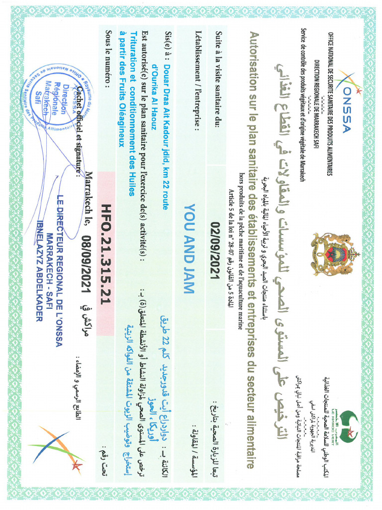 Onssa Autorisation | PDF