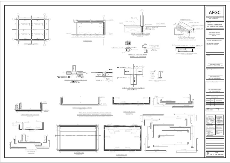 Est Estuario Piscina 18-12-2024 Pl4 | PDF | Ingeniería estructural | Ingeniería mecánica