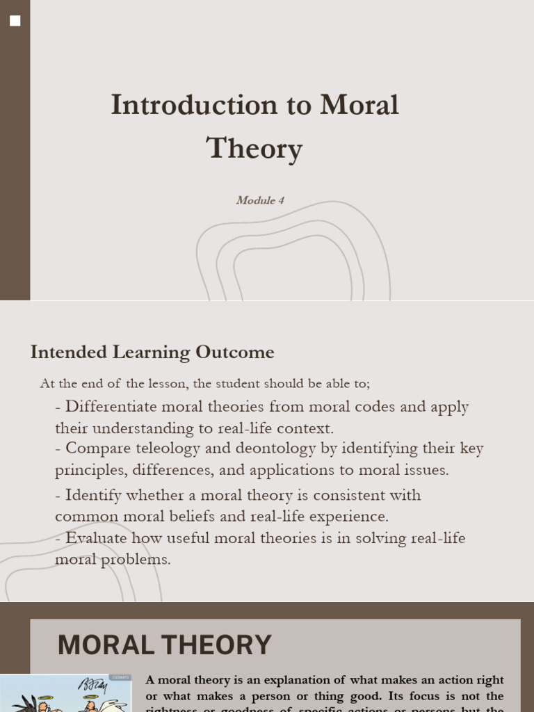 Understanding Moral Theories and Codes | PDF | Morality | Utilitarianism