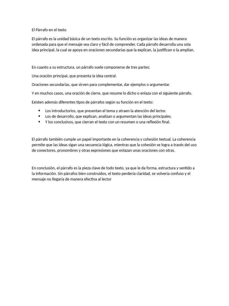El Párrafo en El Texto | PDF