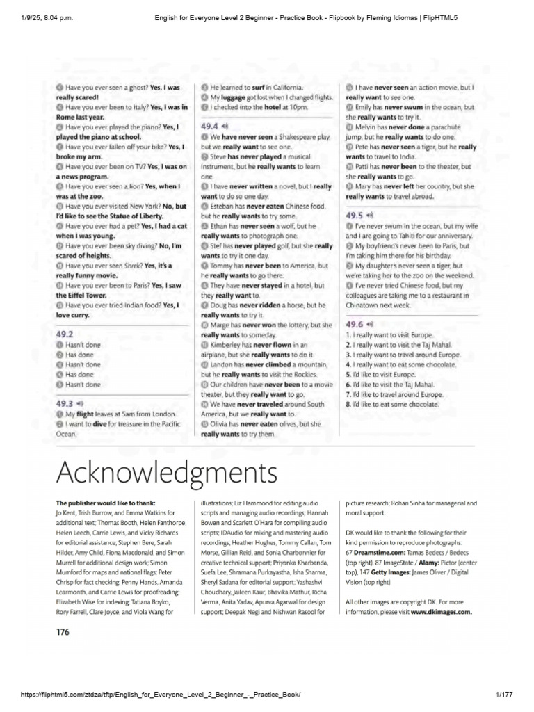 English For Everyone Level 2 Beginner - Practice Book - Flipbook by Fleming Idiomas - FlipHTML5 ...