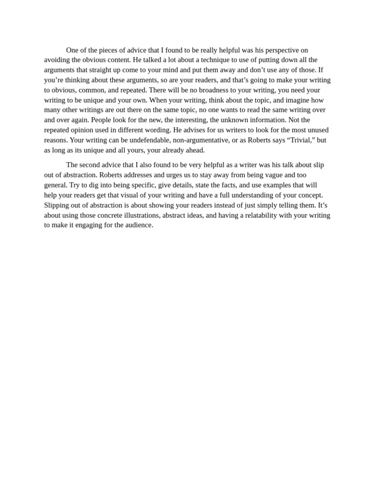 Reading Response #1 | PDF