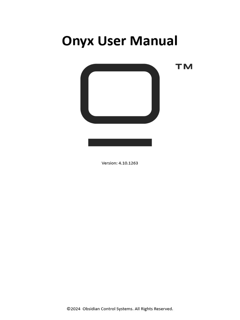 ONYX 4.10 User Manual Guide | PDF | Computer Network | Command Line ...
