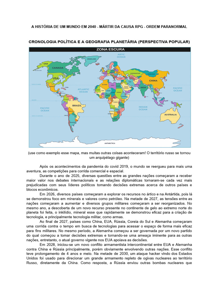 Mundo em 2040: Conflitos e Inovações | PDF | Rússia | Política mundial