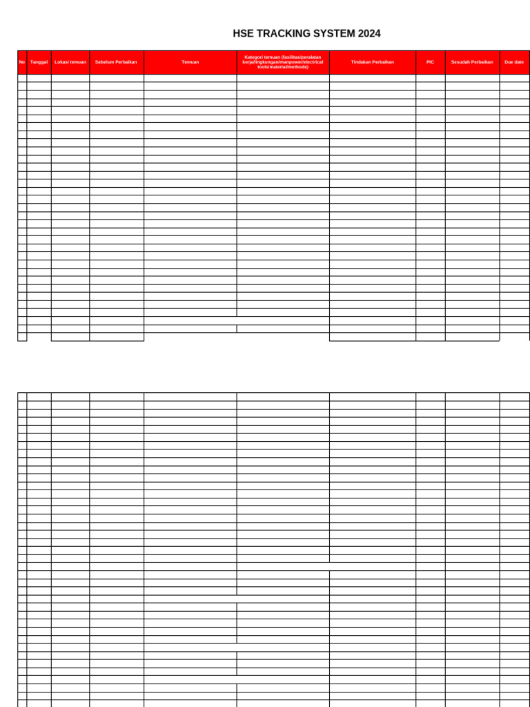 Form Hse Tracking System | PDF