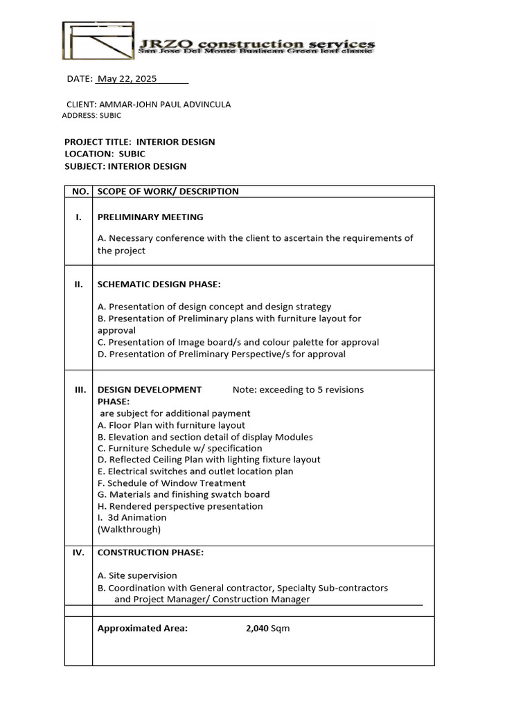 Ammar-John Paul Advincula-quotation-For-Interior Design & Complete Plan ...