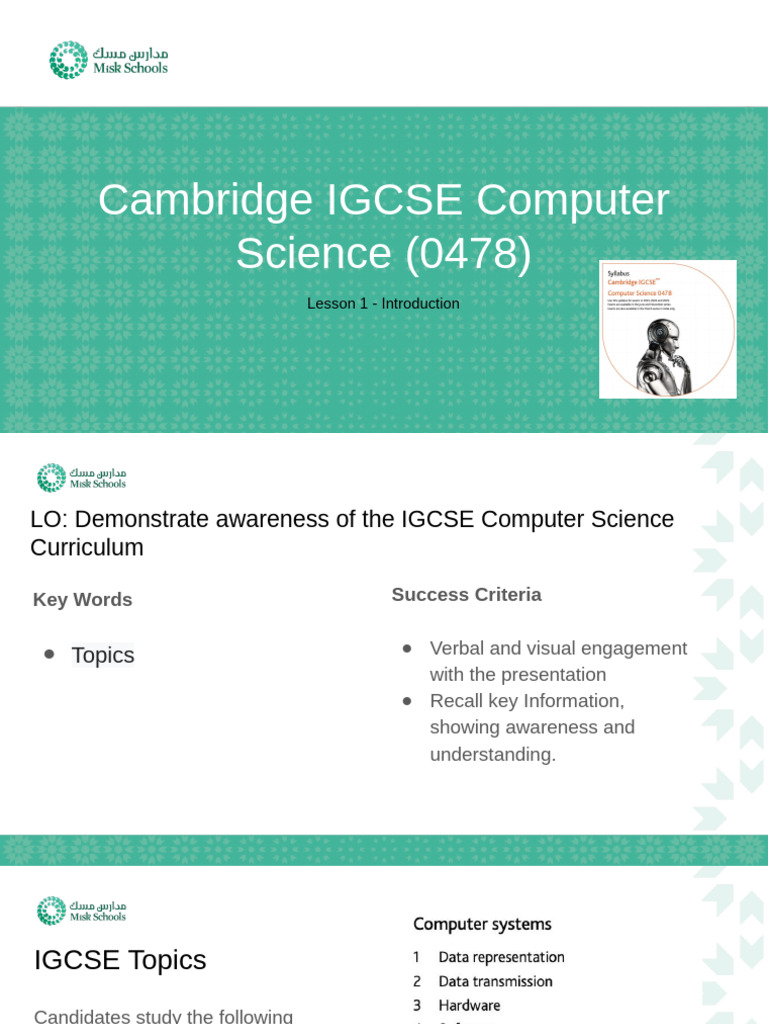 IGCSE Introduction To The Specification | PDF