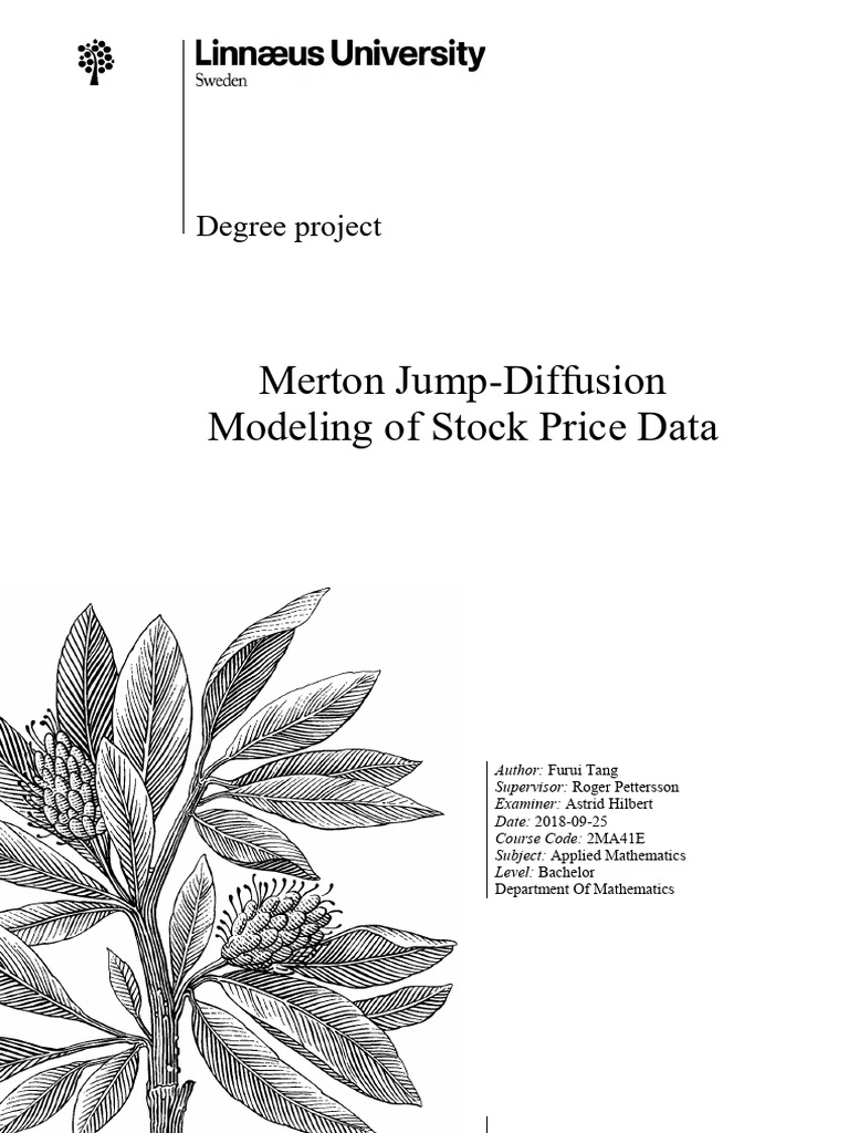 Modelling Stock Price Returns Using Merton Jump Diffusion Model | PDF ...
