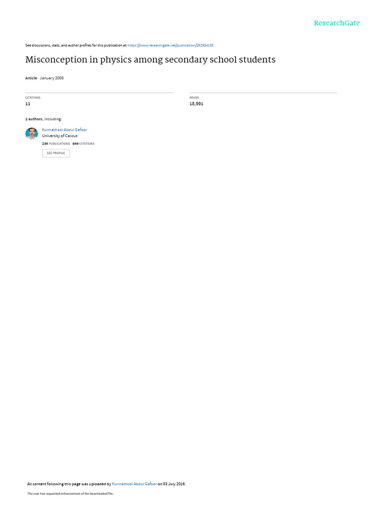 Misconceptions in Physics | PDF | World Wide Web | Internet & Web