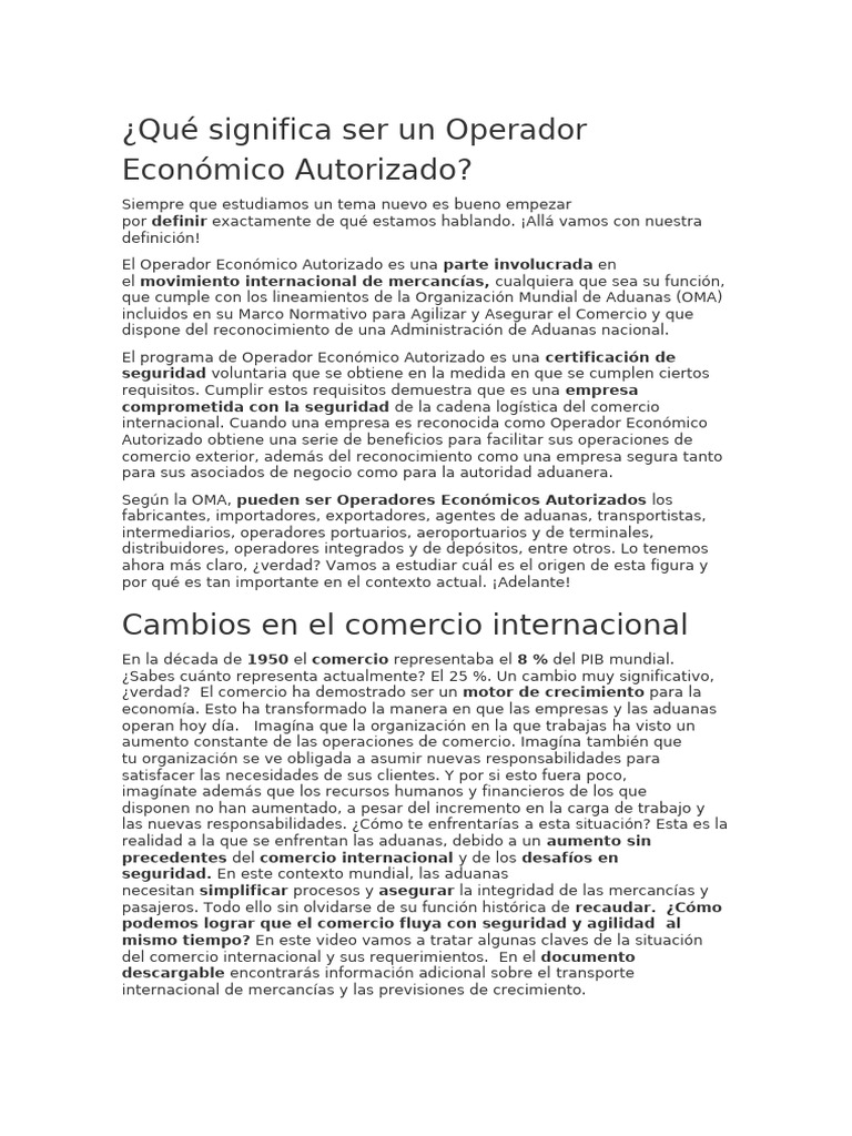 Curso Oea | PDF | aduana | Logística