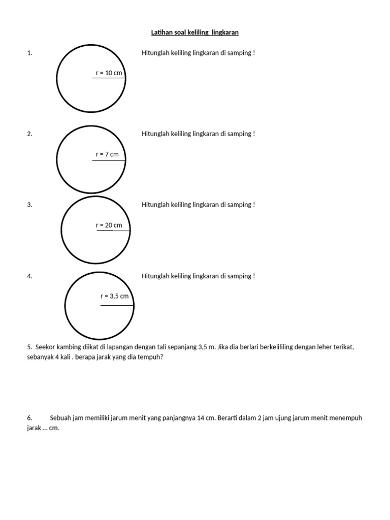 Keliling Dan Luas Lingkaran | PDF