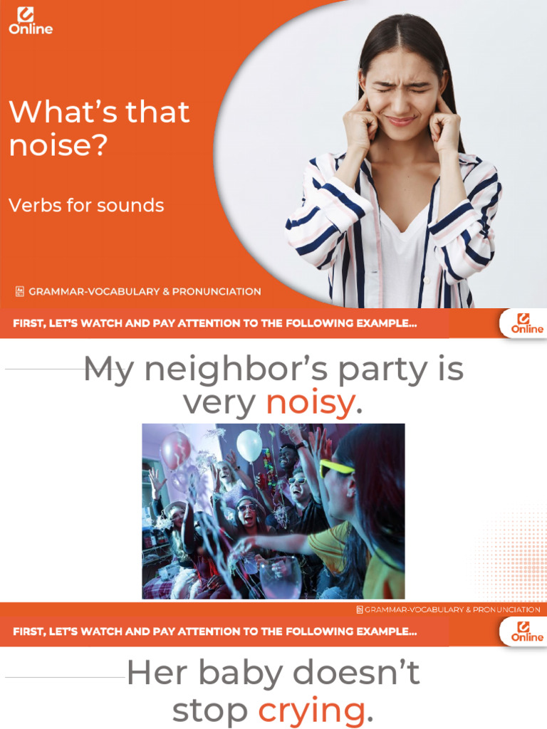 A1 - 5.2 - Vocabulary - VERBS For SOUND - What S That Noise | PDF