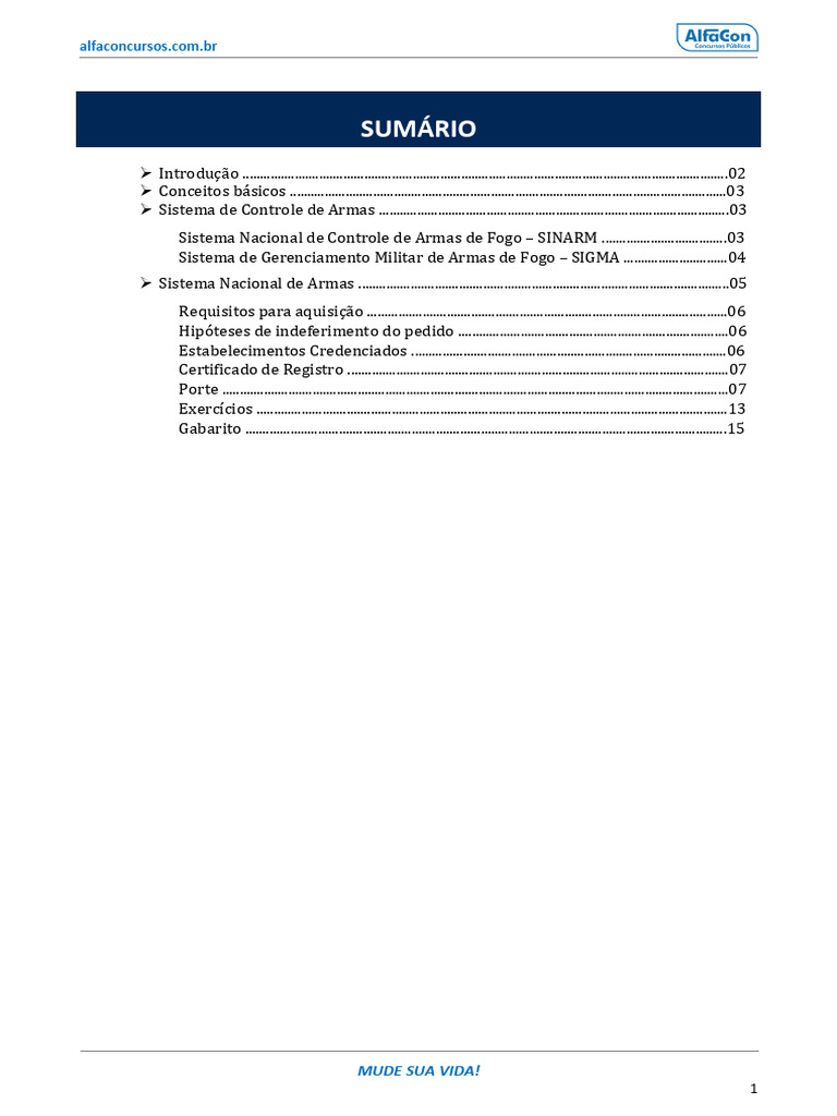 Controle de Armas no Brasil: SINARM e SIGMA | PDF | Visão geral das ...