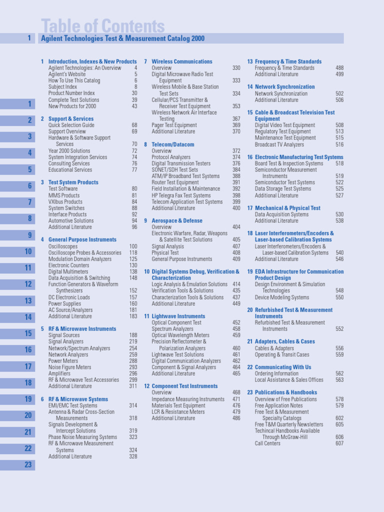 Agilent Test & Measurement Catalog 2000 | PDF | Computer Network ...