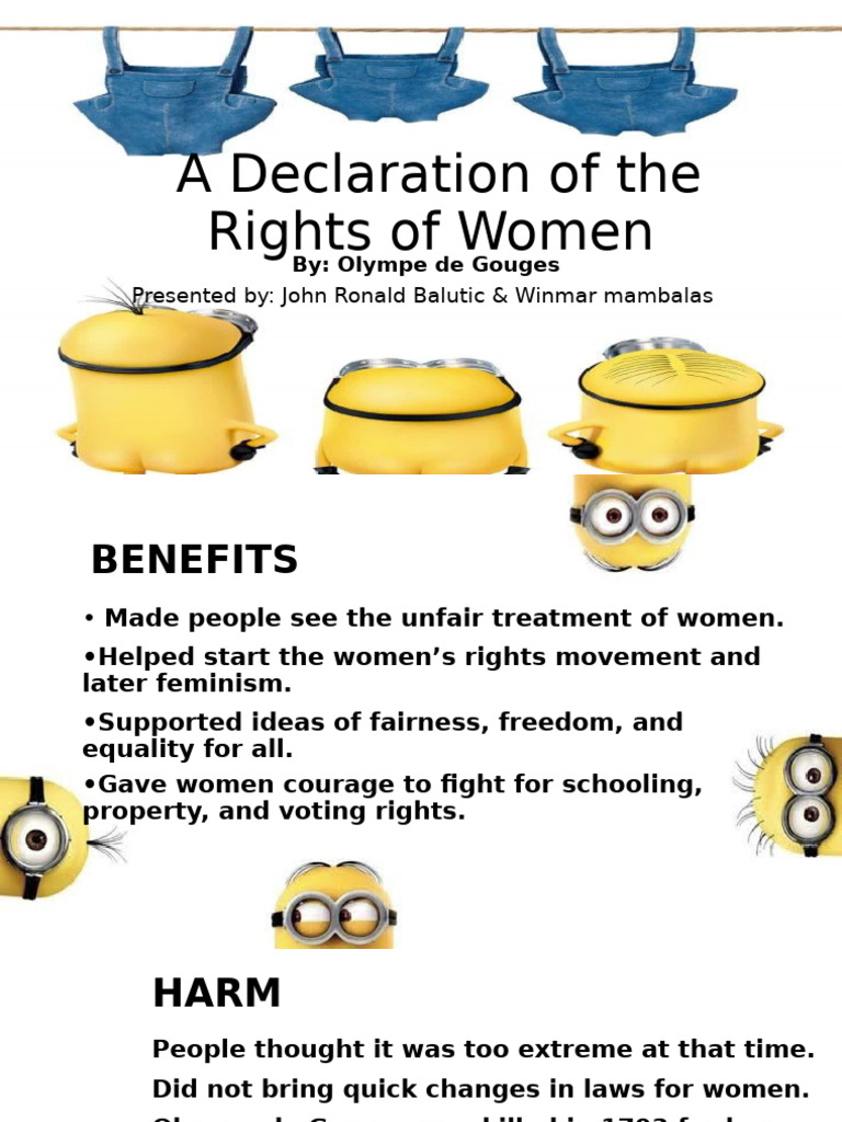 Olympe de Gouges' Women's Rights Declaration | PDF