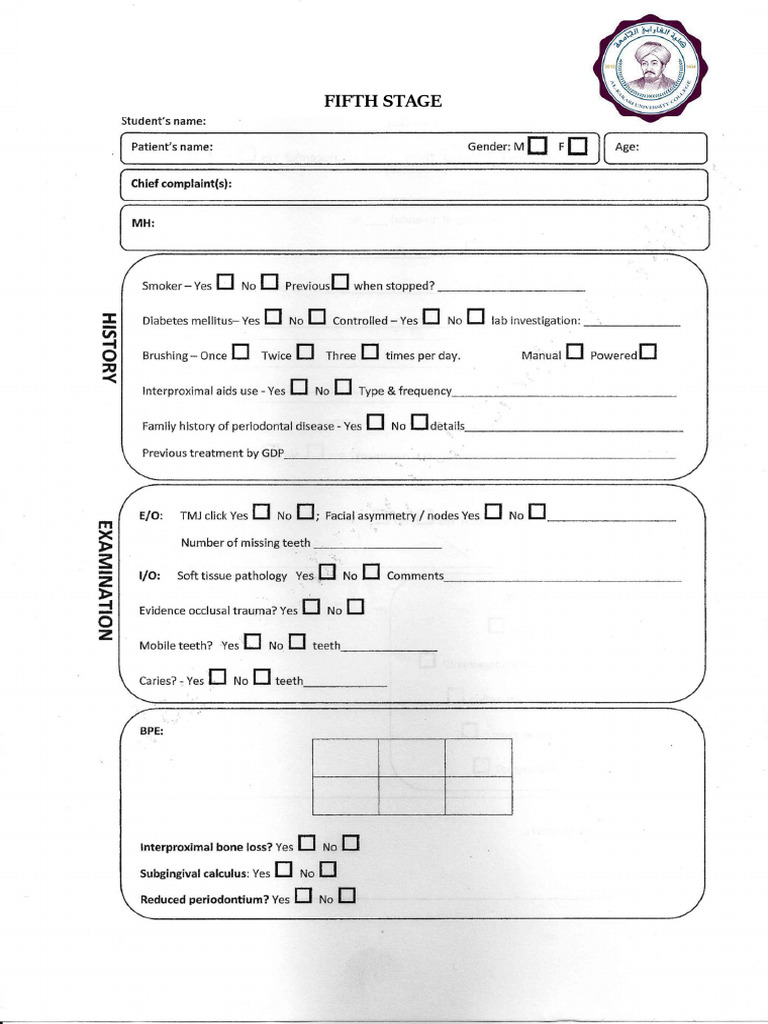 Case Sheet Periodontics | PDF